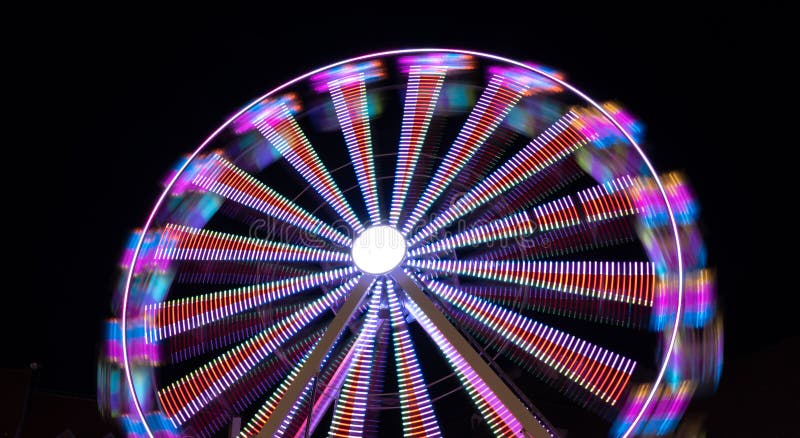 Long Exposure of Ferris Wheel Stock Photo - Image of space, dusk: 272688754