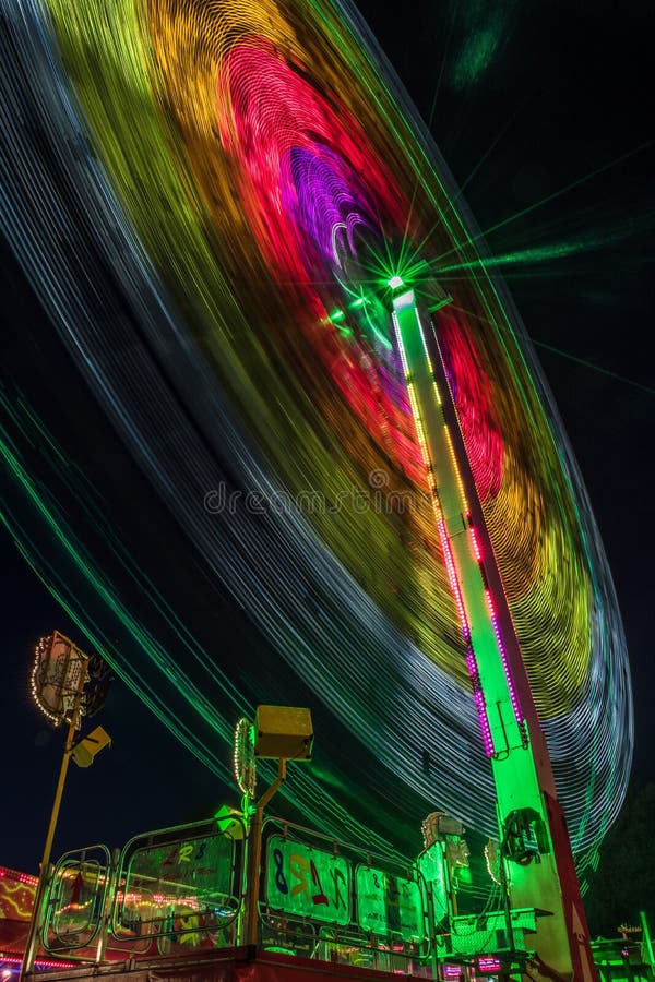 Long Exposure of Ferris Wheel in a Fun Fair Editorial Photo - Image of ...