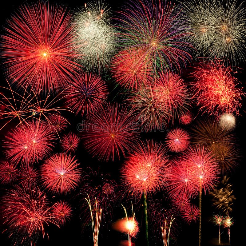 Long Exposure of Fireworks Background Stock Photo - Image of decorate ...