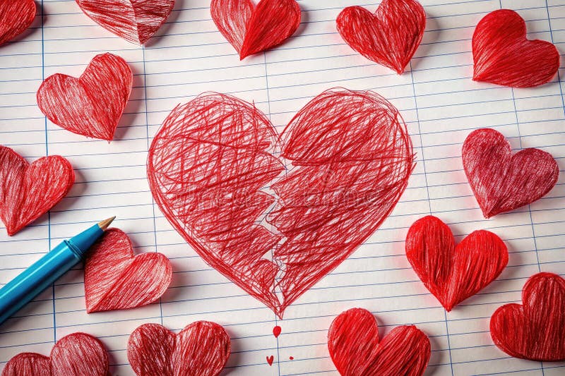 Long Exposure Heart Scribbles a Visual Symphony of Broken Love Capture ...