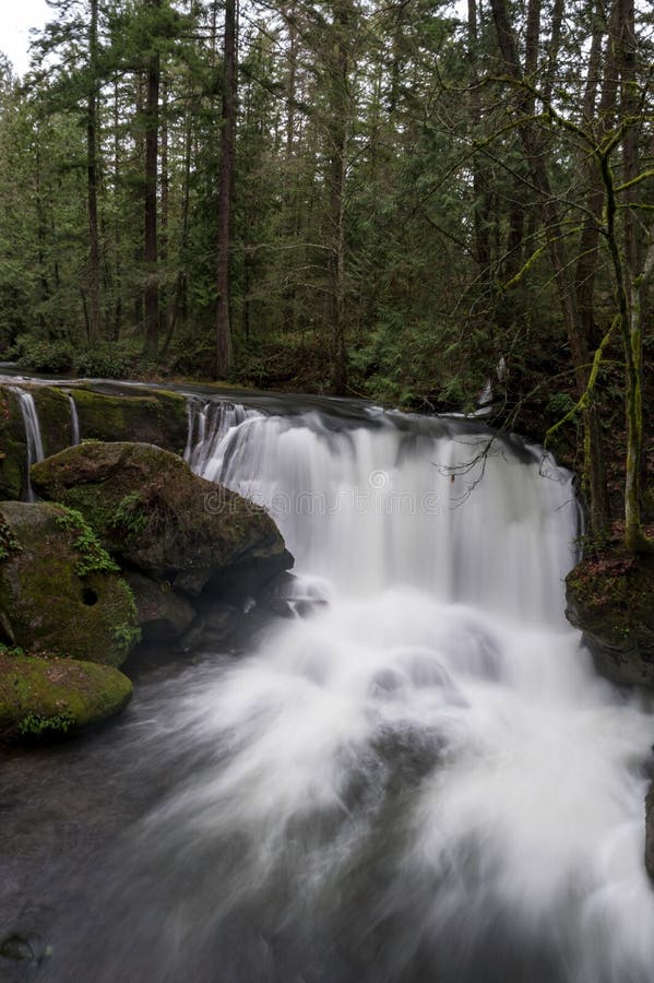Long Exposure Huge Waterfall in the Forest Stock Image - Image of ...