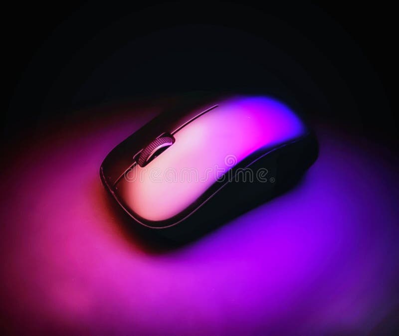Long Exposure Image of a Computer Mouse Stock Photo - Image of purple ...