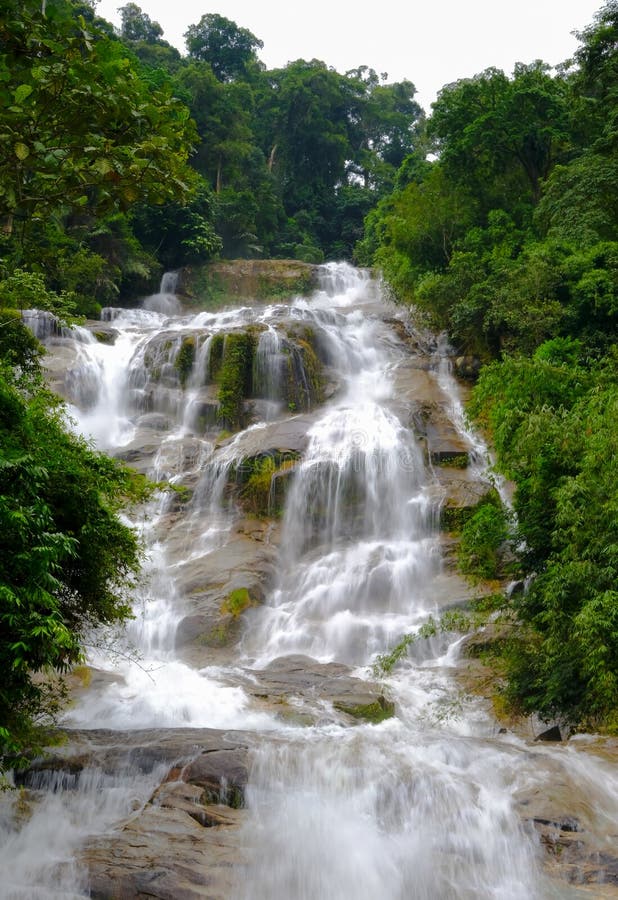 A Waterfall at Lata Kinjang, Perak, Malaysia. Stock Image - Image of ...
