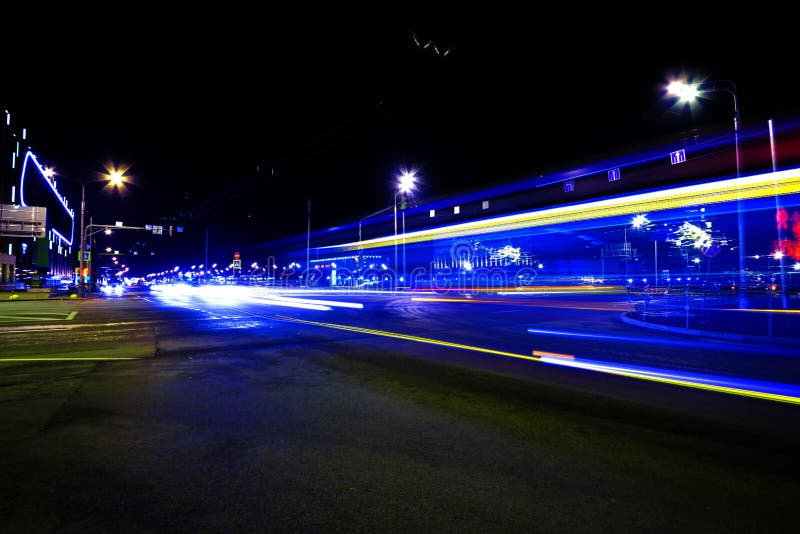 Long exposure light lines stock image. Image of speed - 133454283