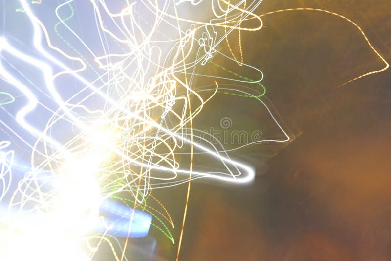 Long Exposure of Light Painting Art Created by Manipulating a Light ...