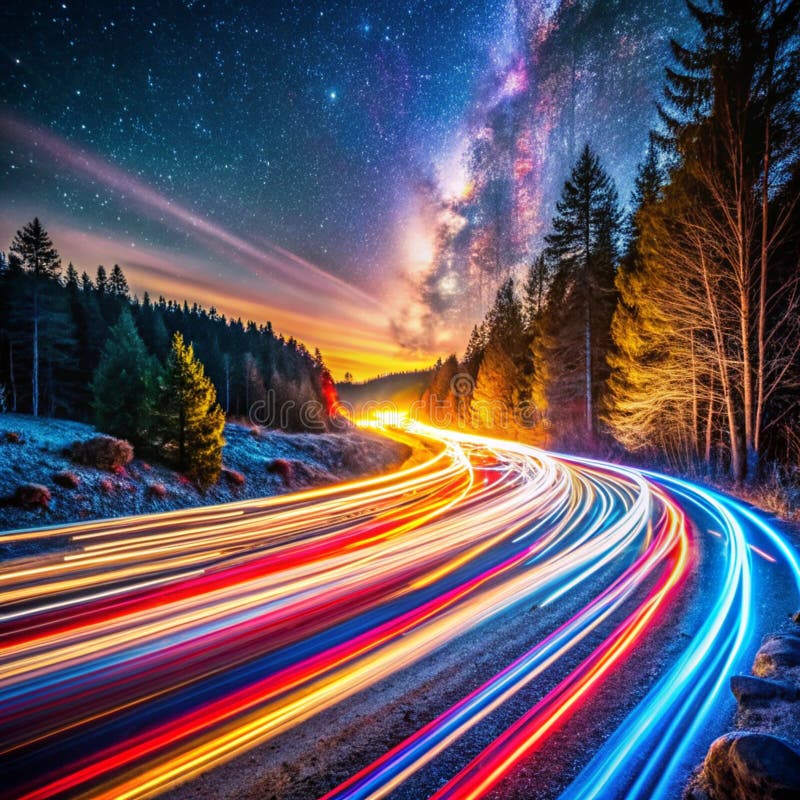 Long Exposure Lights Texture Stock Illustration - Illustration of ...