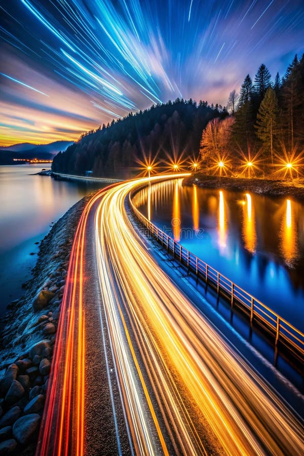 Long Exposure Lights Texture Stock Illustration - Illustration of ...