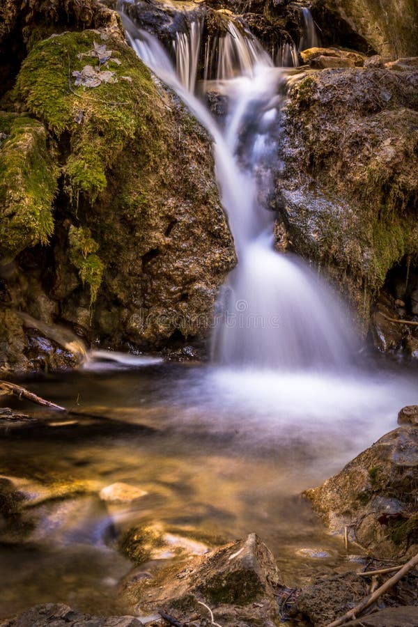 Long Exposure of Mountain Stream Water Fall Stock Image - Image of ...