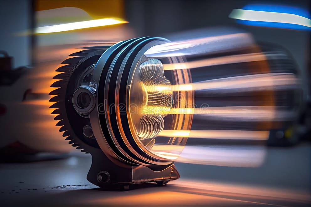 Long Exposure of Moving Light Source, Such As a Car Headlight, with ...