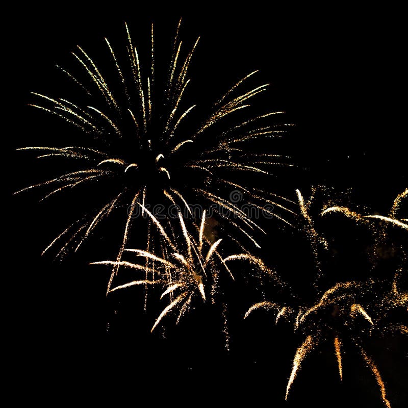 Long Exposure of Multiple Fireworks Stock Photo - Image of spark, fire ...