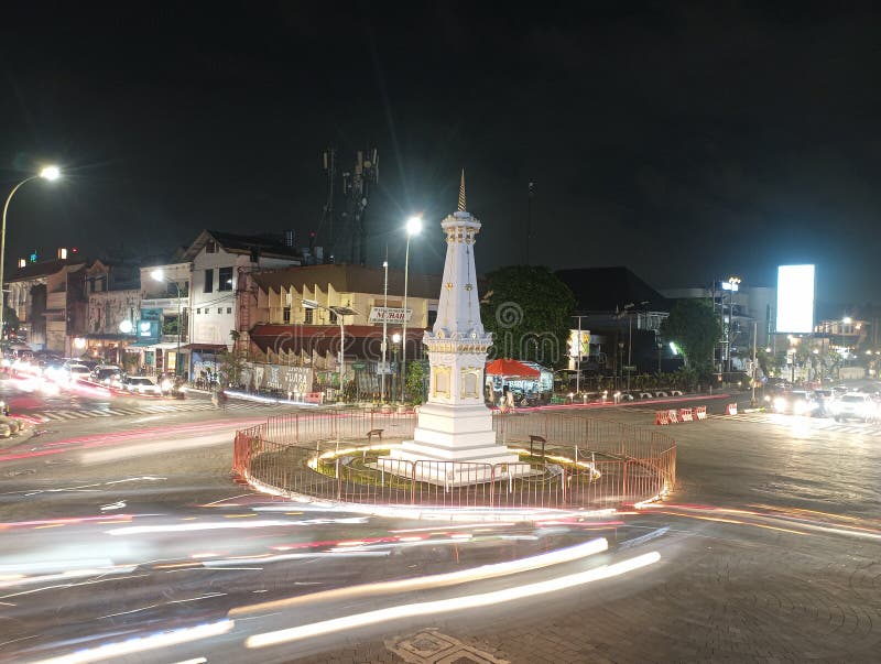 Long Exposure Night of Tugu Jogja Stock Photo - Image of tugu, jogja ...
