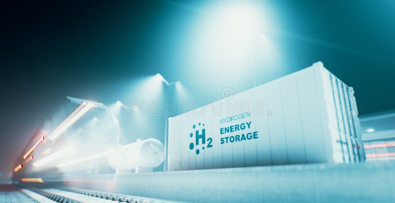 A Long-exposure Nighttime Image Showing a Hydrogen Electrical Energy ...