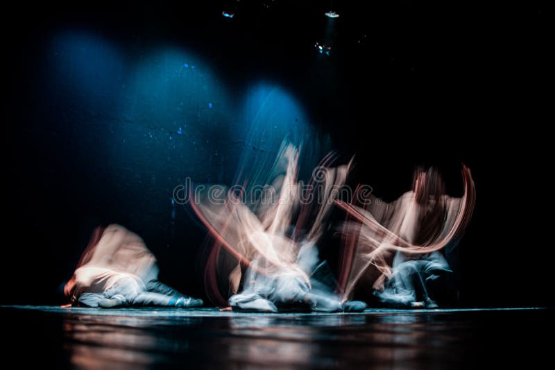 Long Exposure of a Performance on a Stage Stock Photo - Image of light ...