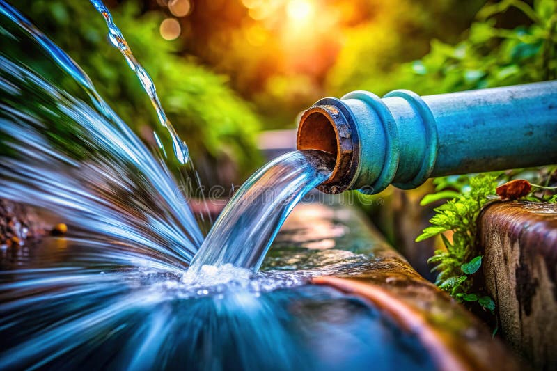 Burst Water Pipe Long Exposure Photography Captures Leaking Hose ...