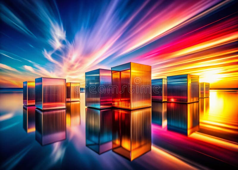 Long Exposure Photography: Captivating Cubes Reflect Warmth and Cool ...