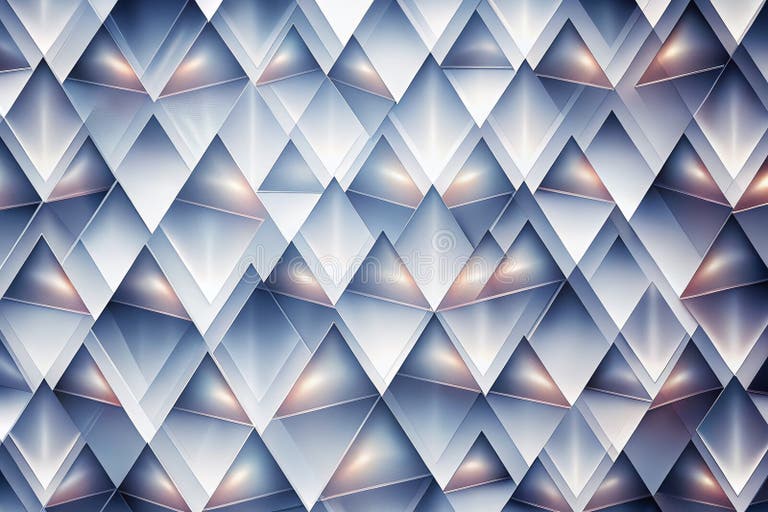 Long Exposure Photography Captures Intricate Gray Triangle Pattern on a White Geometric ...