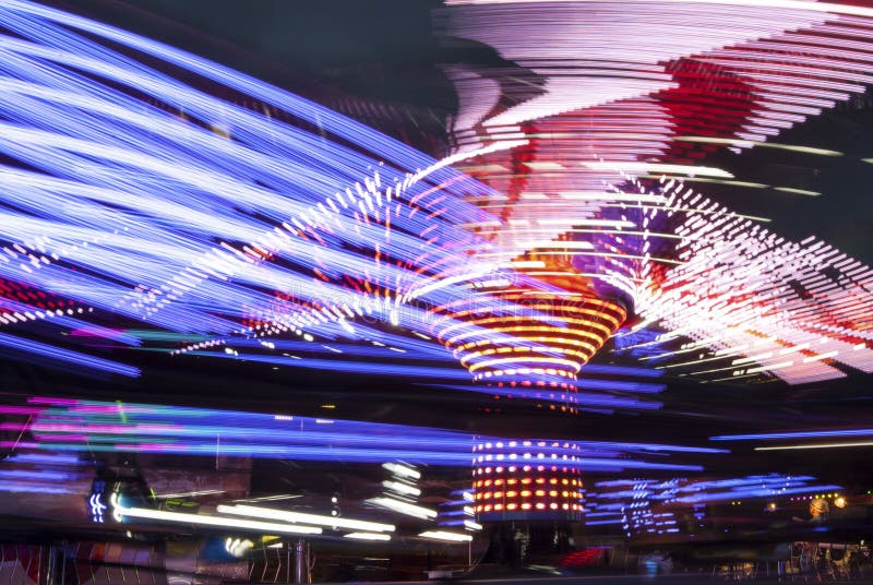 Long Exposure Photography. Carousel Lights and Movements, Uk Stock ...