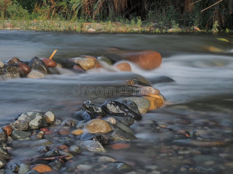 Long Exposure Photography of the Lurin River in Lima, Peru. Stock Image ...