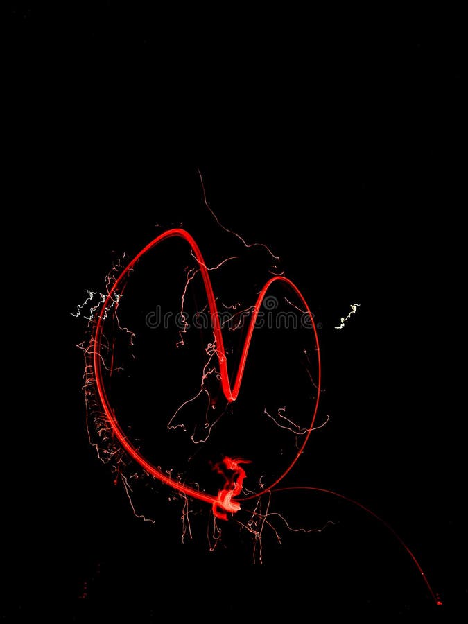 Long Exposure Picture with Fire , Heart Shape Fire Photography Stock ...