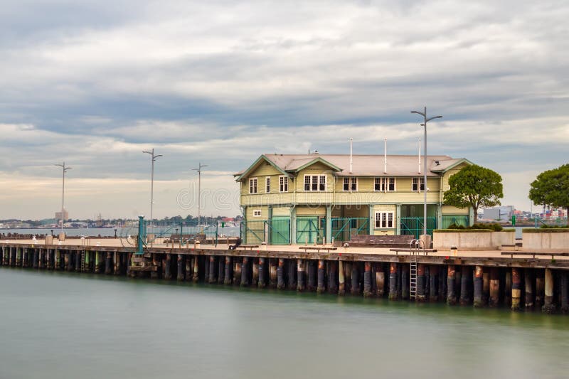 Long Exposure of the Princess Pier Over a Cloudy Dramatic at the Port ...