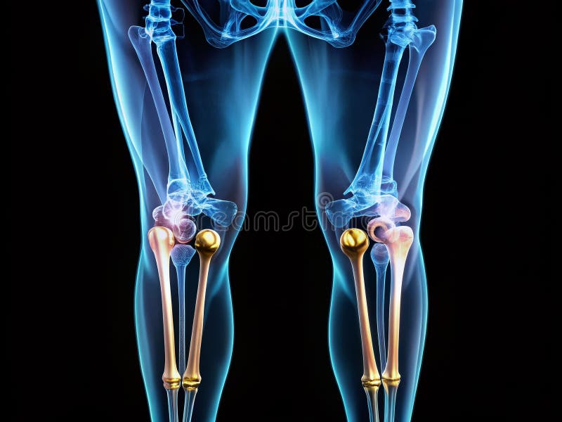 Detailed Long Exposure XRay of External Fixation for Both Legs a ...