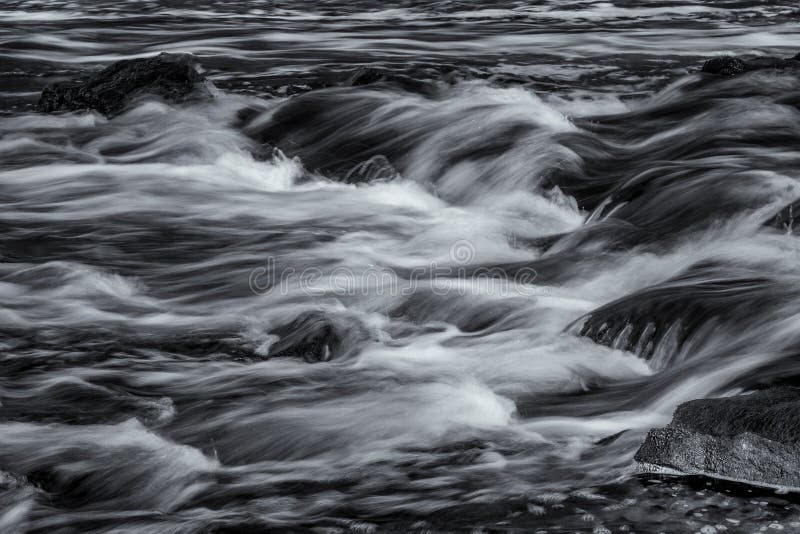 Long Exposure of a River, Black and White Stock Image - Image of beauty ...
