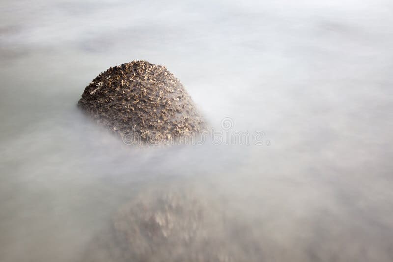Long Exposure of Sea and Rocks. Stock Image - Image of nature, idyllic ...