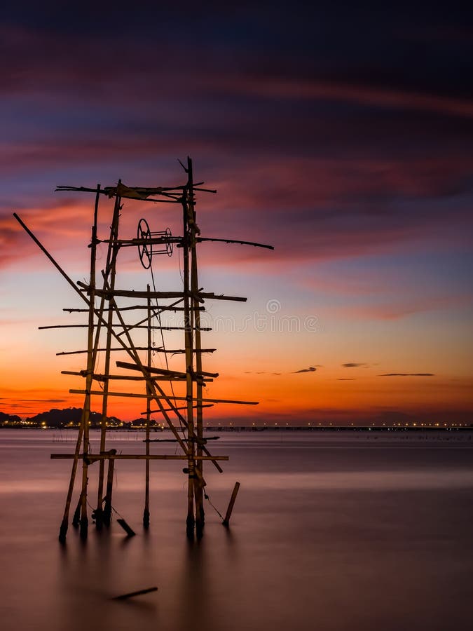 Long Exposure Shot of a Beautiful Sunset at Lake Stock Image - Image of ...