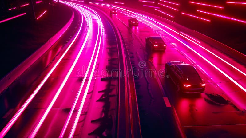 A Long Exposure Shot of Cars on a Highway Stock Image - Image of ...