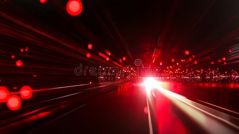 A Long Exposure Shot of a City Street at Night Stock Photo - Image of ...