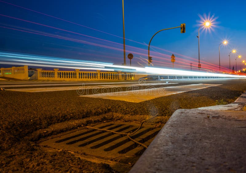 Long Exposure Shot of Cityscape in Nerja in Spain at Evening Stock ...