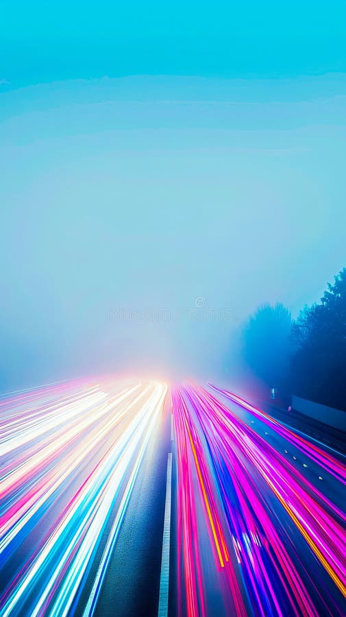 A Long Exposure Shot of a Highway at Night Stock Photo - Image of cars ...