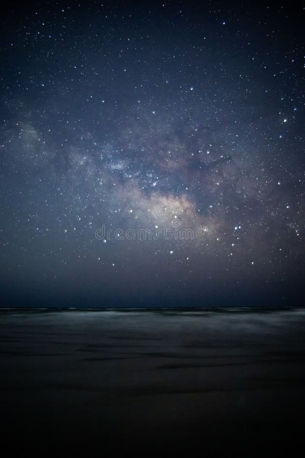 Long Exposure Shot of the Milky Way Galaxy with Stars and Space Dust in ...