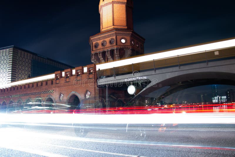 Long Exposure Shot on a Street during Night Time Stock Image - Image of ...
