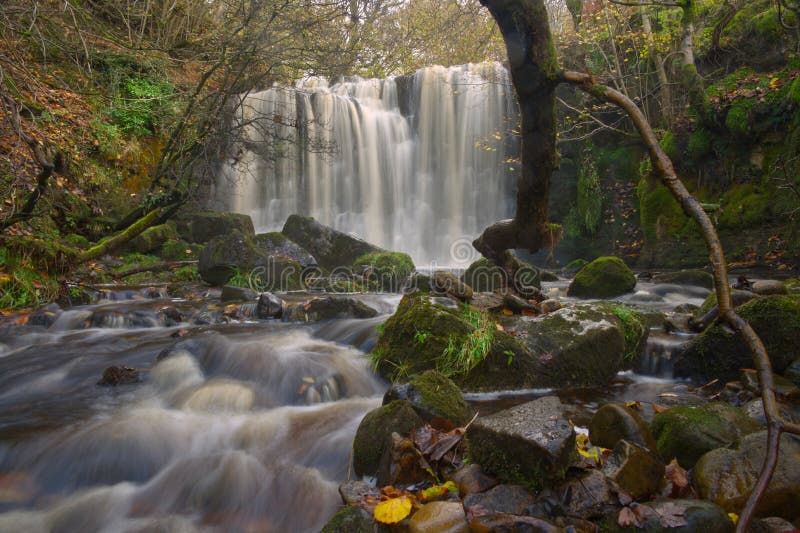 Cool Cascade in Magical Mist Stock Photo - Image of outdoors, frozen ...