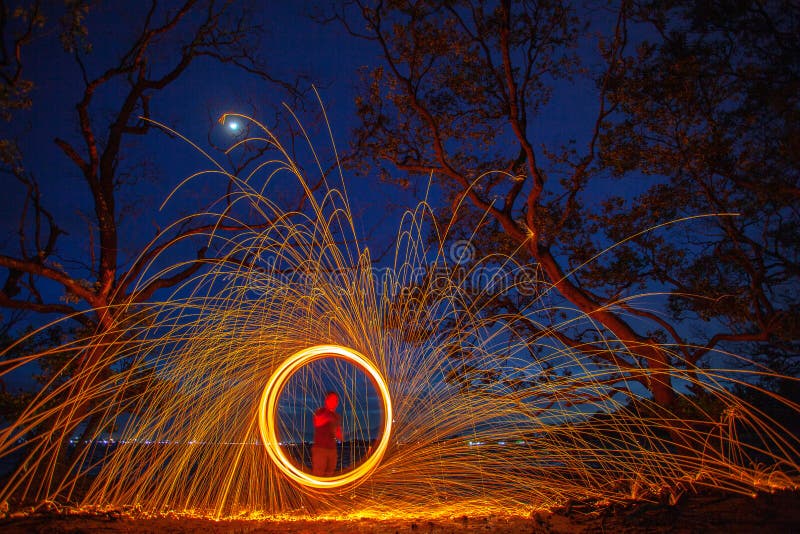 Long Exposure Speed Motion Abstract of Steel Wool Stock Photo - Image ...