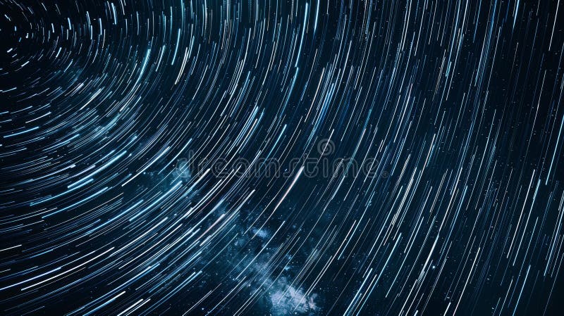 Long Exposure of Star Trails in the Night Sky Stock Image - Image of ...