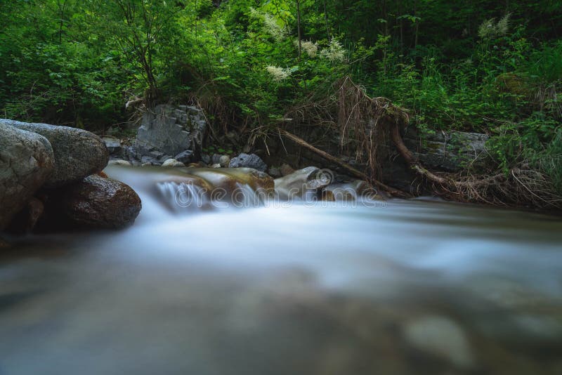 Long Exposure Streaming Water Shot Stock Photo - Image of stone, tatras ...
