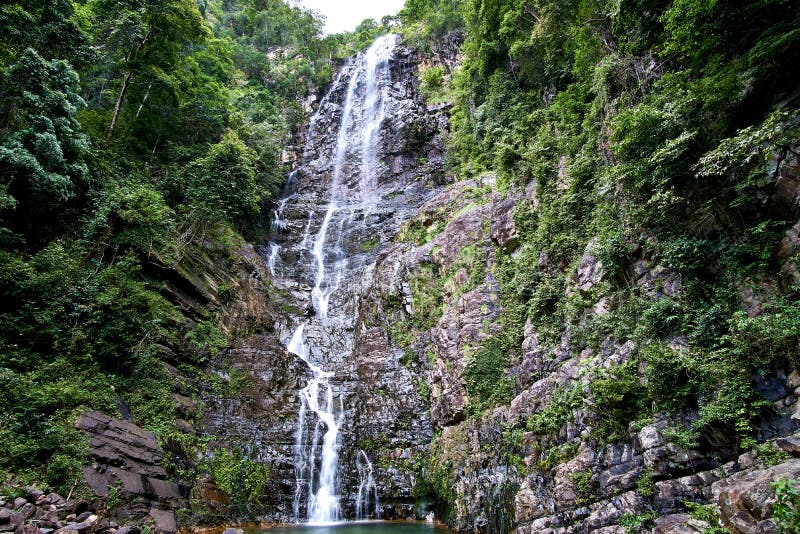 Waterfall Langkawi Malaysia Stock Photo - Image of mountain, cascade ...