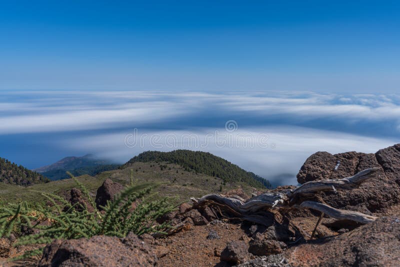 Long Exposure on Top of the Mountain Stock Image - Image of cloud ...