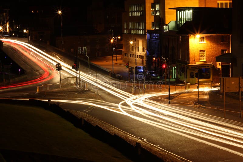 Long Exposure Traffic Junction York Editorial Photography - Image of ...