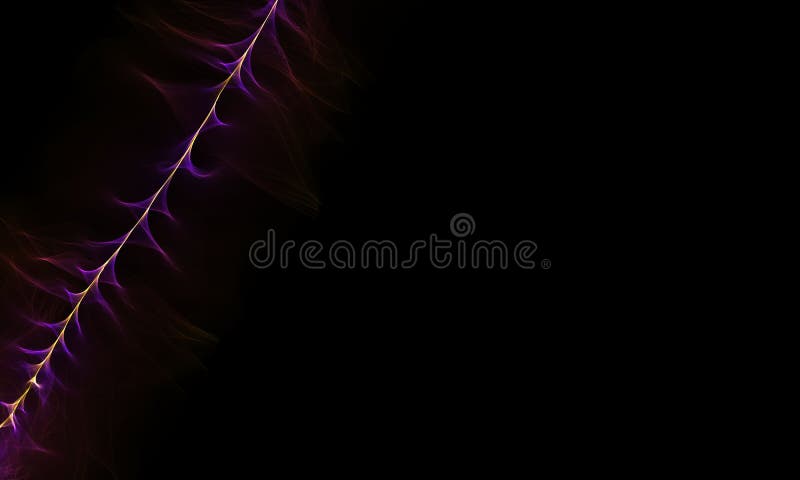 Long Exposure of a Velvet String with Red Rays Around it on the Black ...