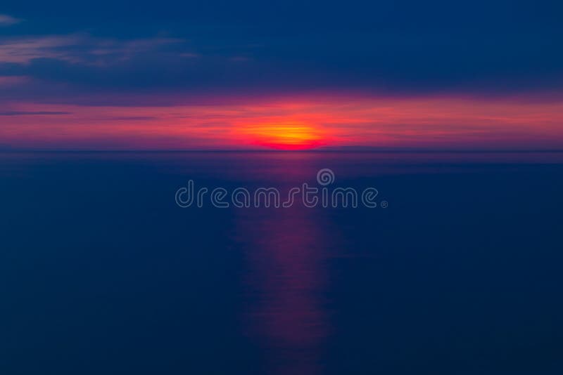 View of sea after sunset stock image. Image of beautiful - 102412055