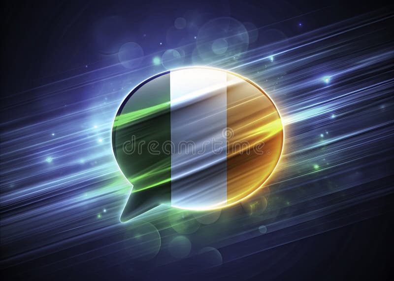 A Long Exposure Vision of the Irish Gaelic Language a Speech Bubble ...