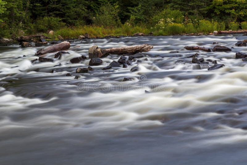 Long Exposure of a Water Flowing in River Stock Image - Image of ...