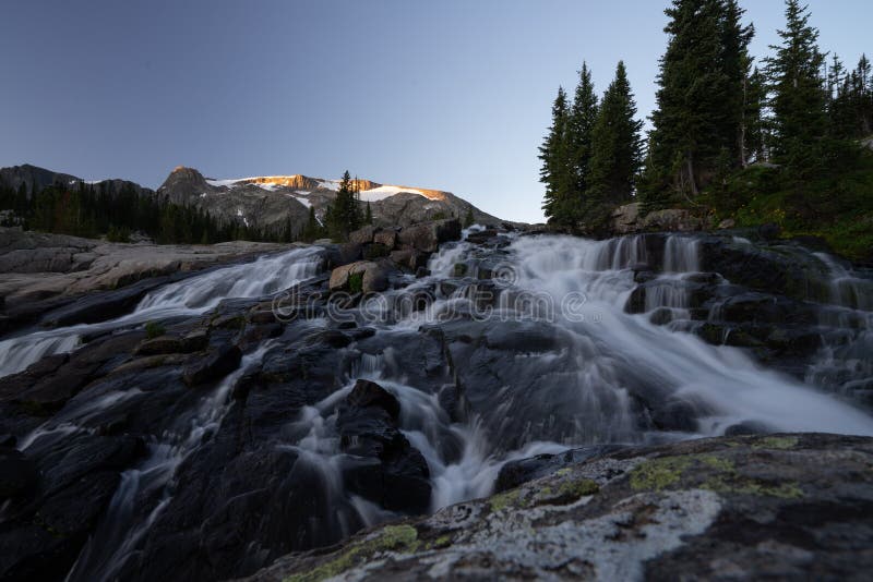Long Exposure Water Scene in the Beartooth Mountains Stock Image ...