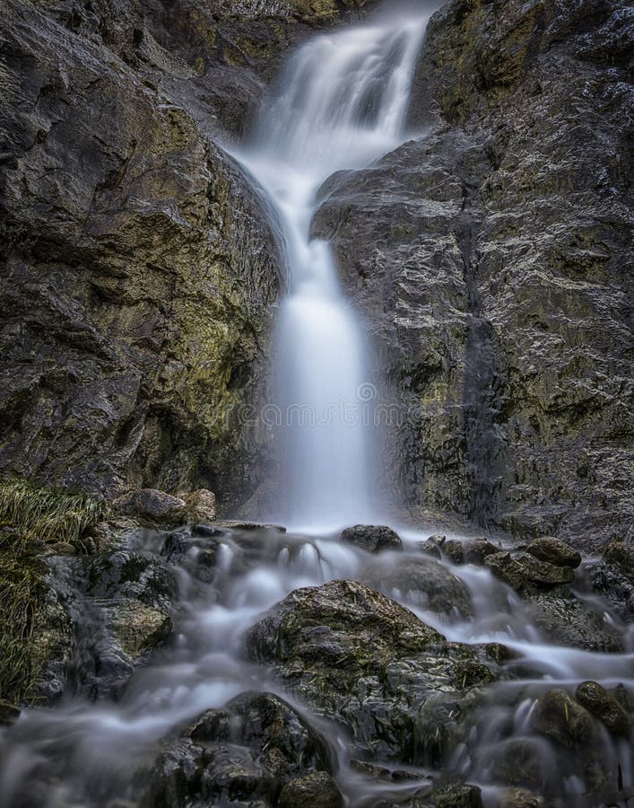 Long Exposure of a Waterfall Stock Image - Image of water, exposure ...