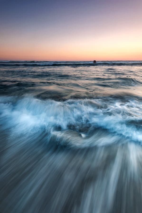 Long Exposure Waves at the Beach Stock Photo - Image of long, echo ...