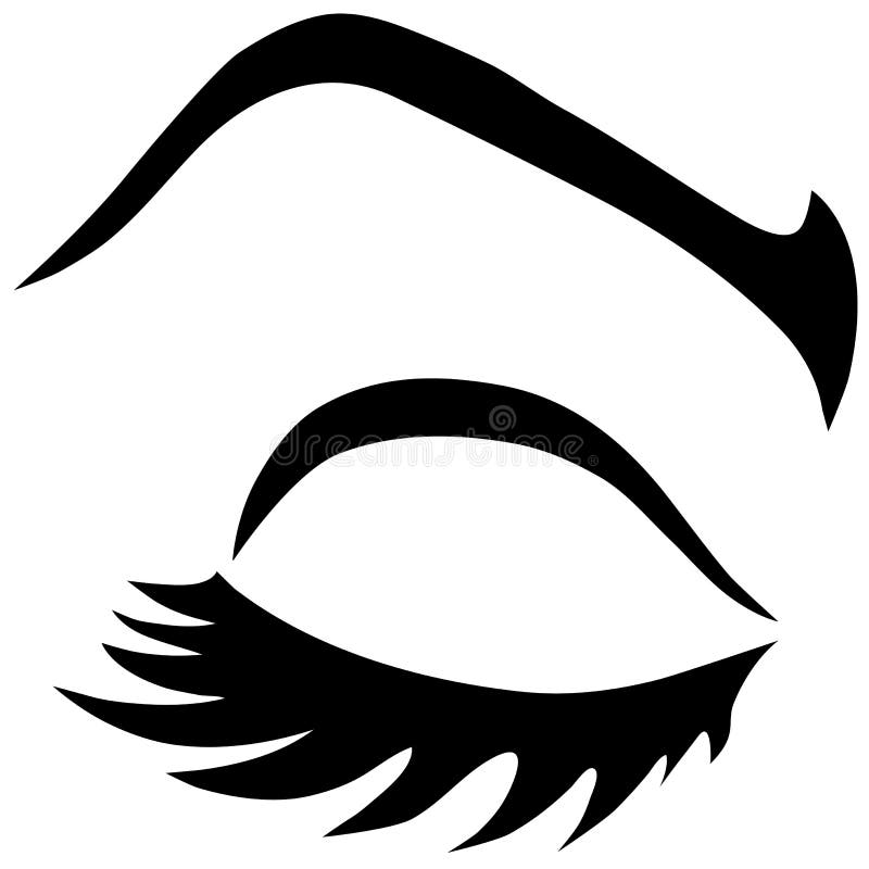 Vector Cartoon Eyelashes Set.Long, Fake Eyelashes Extension.Closed Eyes ...