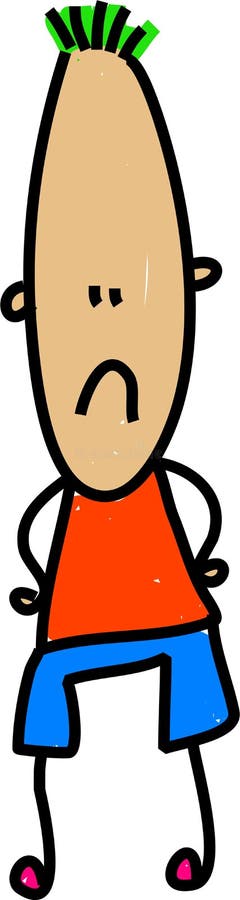 Long face stock vector. Illustration of child, sulking - 2459770